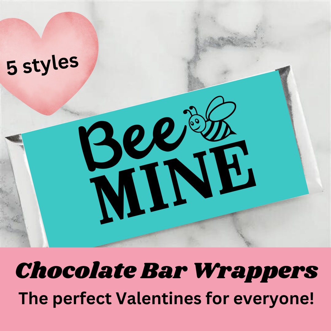 Happy Valentine's Day Chocolate Candy Bar Wrapper, Printable ...