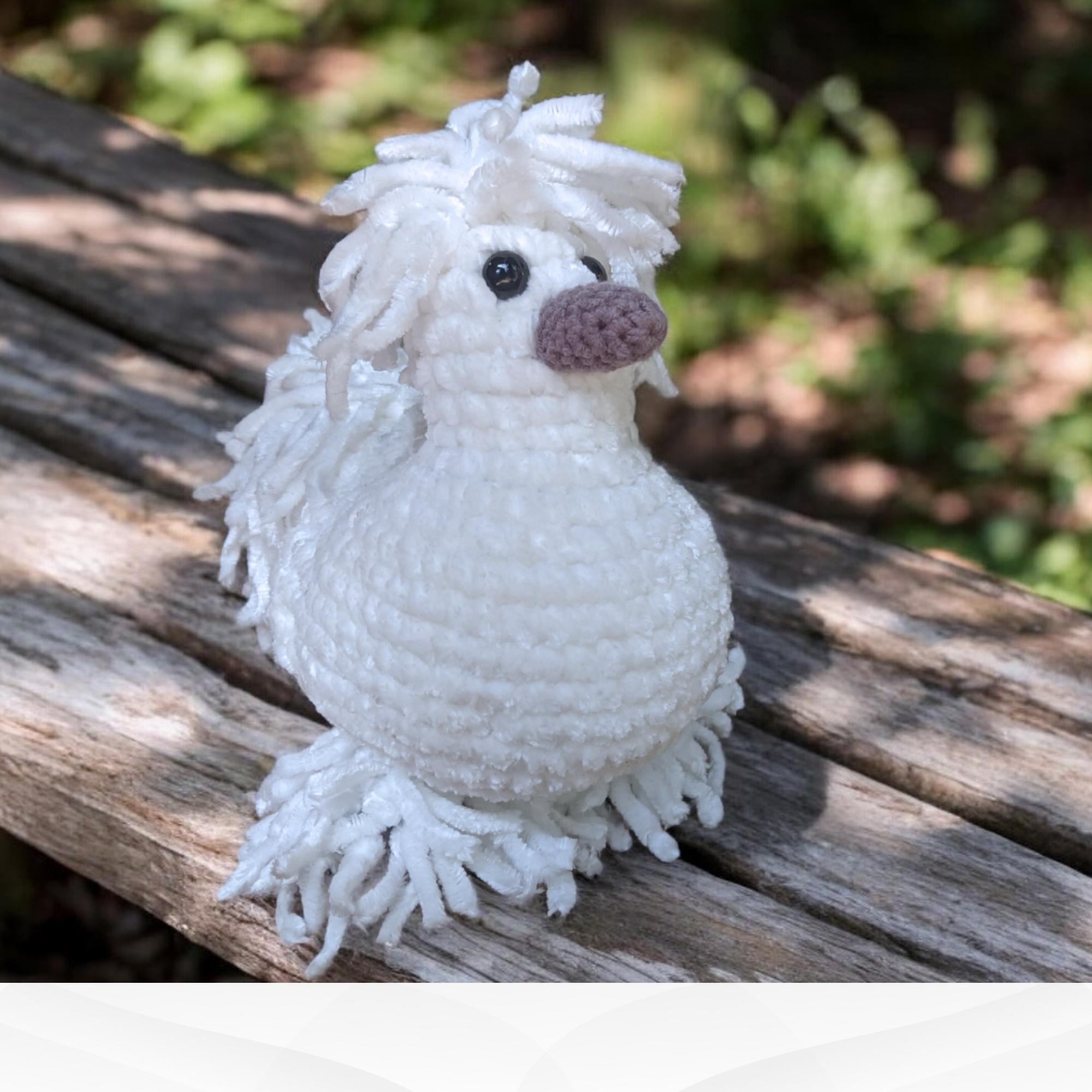 Crochet Pattern- Plush Silkie Chicken, Crochet Amigurumi Chicken ...