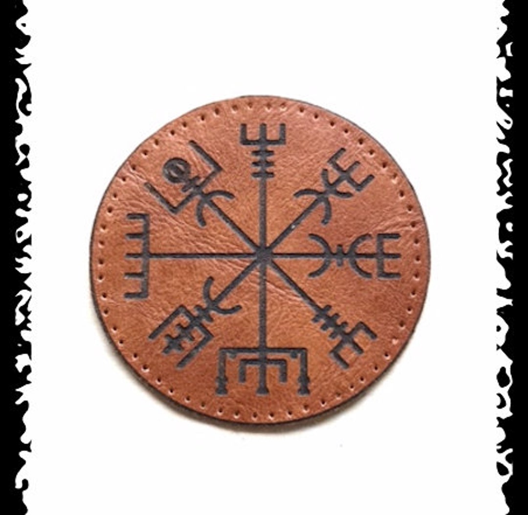 Vegvisir Sew on Leather Patch, Viking, Norse, Medieval, Celtic - Etsy
