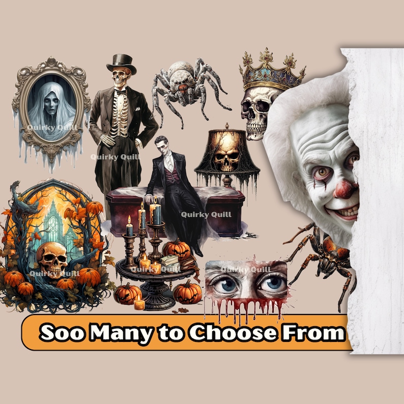 666 Ultimate Horror Bundle, PNG Clipart Pack, Horror Character ...