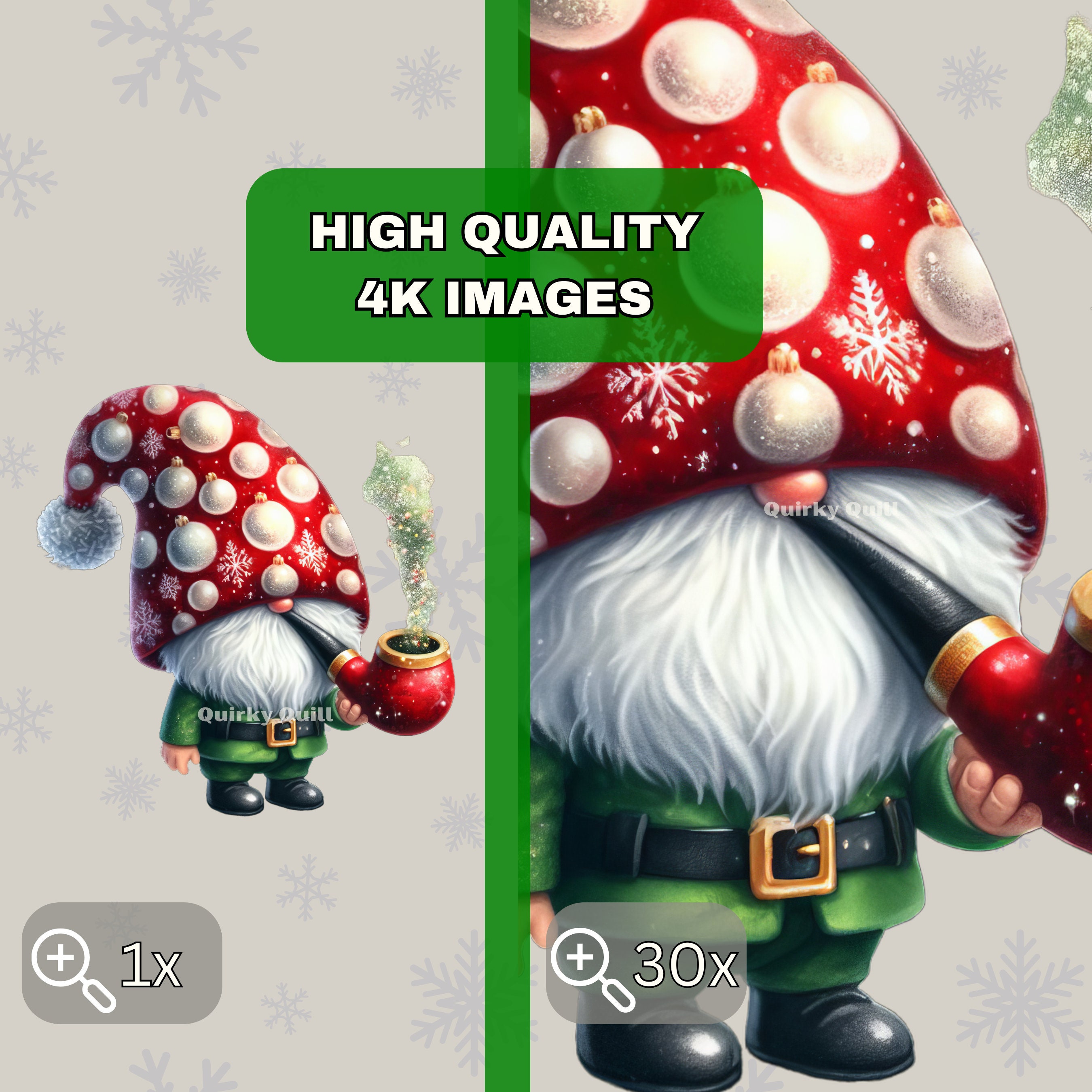 150 Watercolor Festive Gnomes Collection Clipart, PNG Christmas Gnomes ...