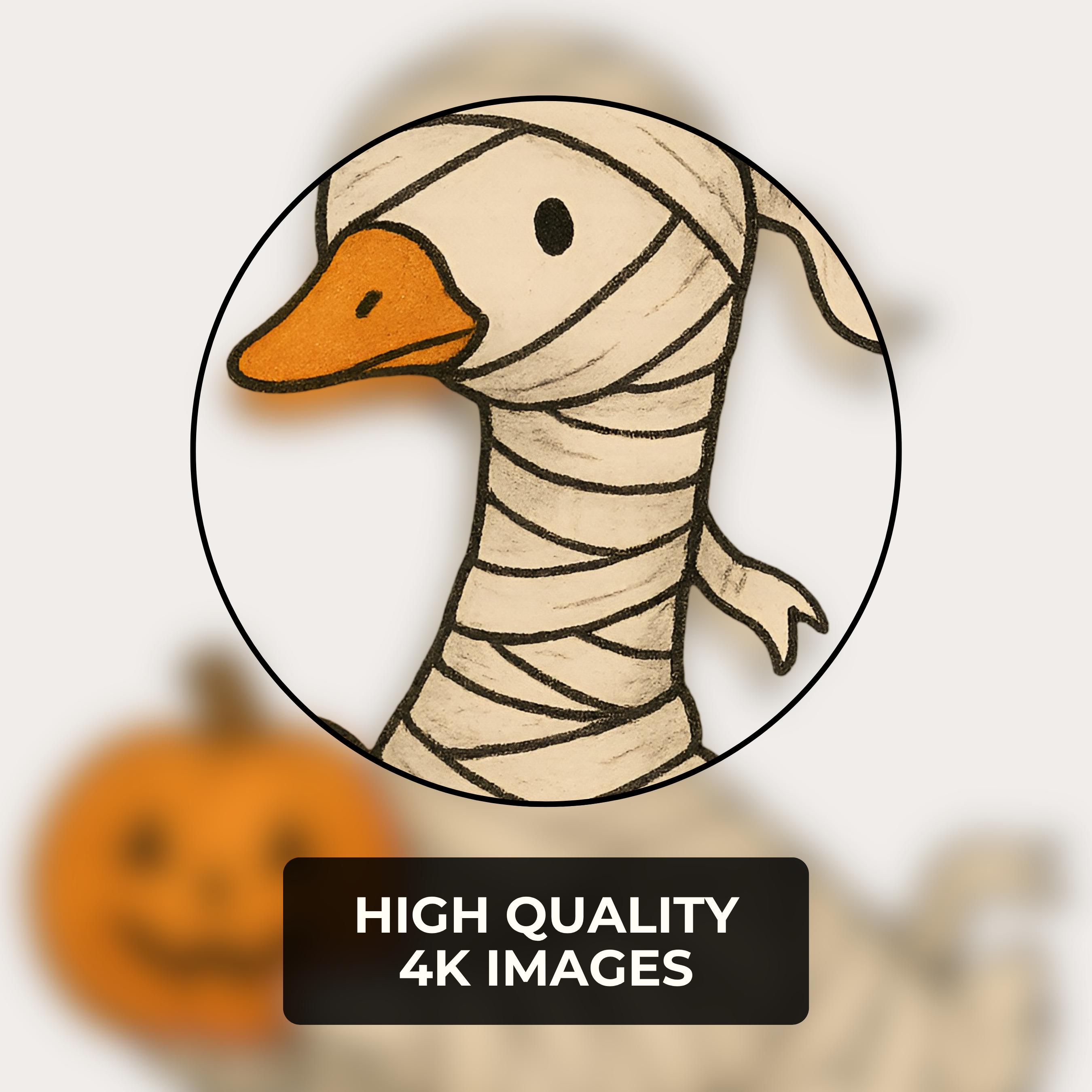 50 Halloween Spooky Goose Clipart | PNG Bundle | Cartoon Goose Costumes ...