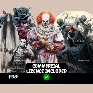 666 Ultimate Horror Bundle, PNG Clipart Pack, Horror Character ...