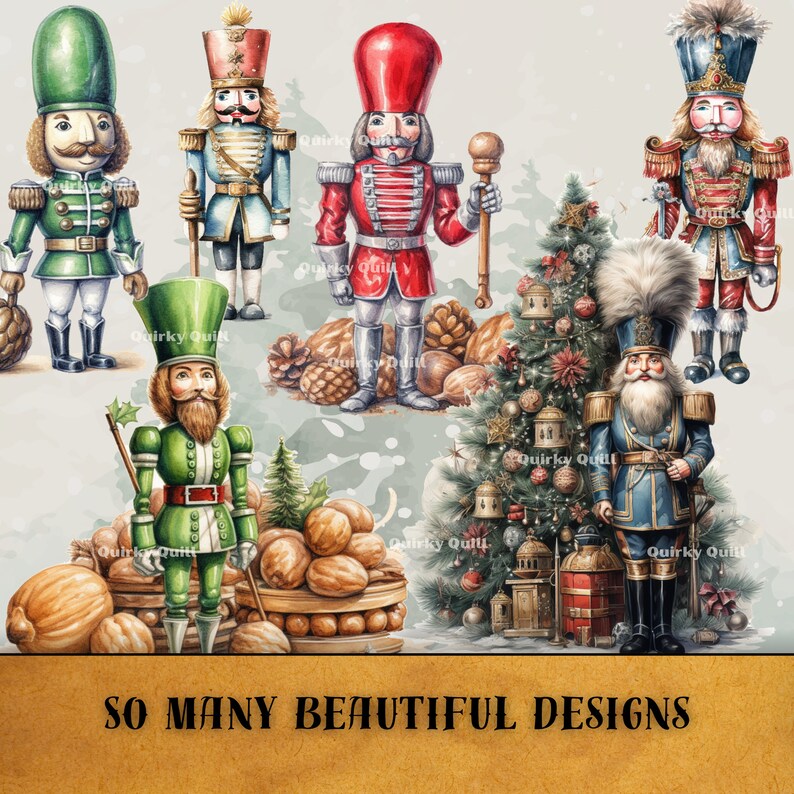 40 PNG Watercolour Christmas Nutcracker Clipart Merry - Etsy