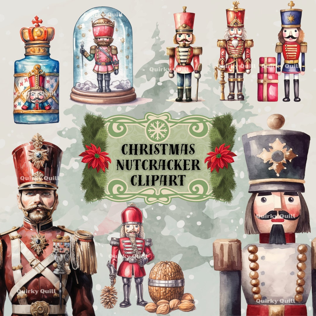 40 PNG Watercolour Christmas Nutcracker Clipart Merry - Etsy