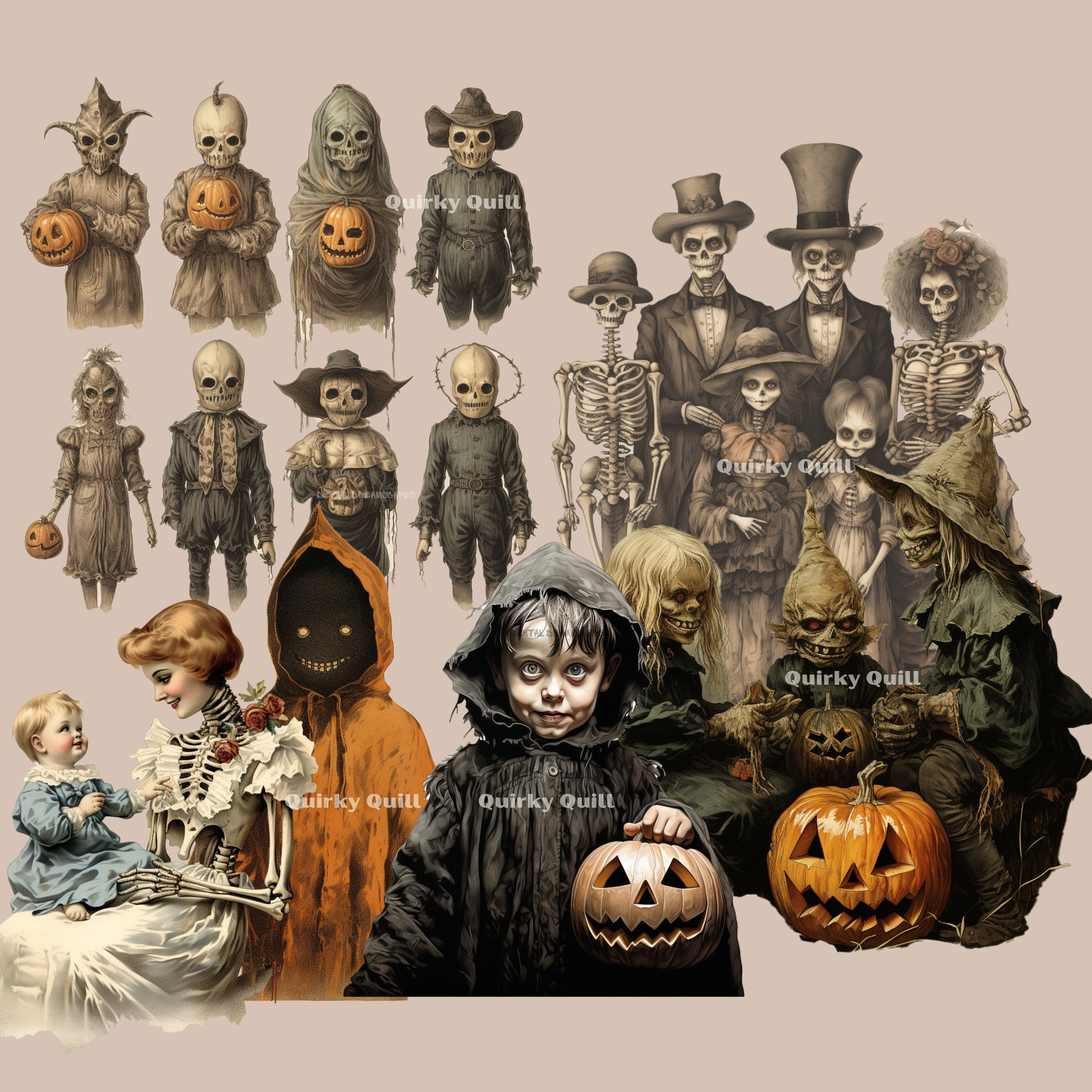 666 Ultimate Horror Bundle, PNG Clipart Pack, Horror Character ...