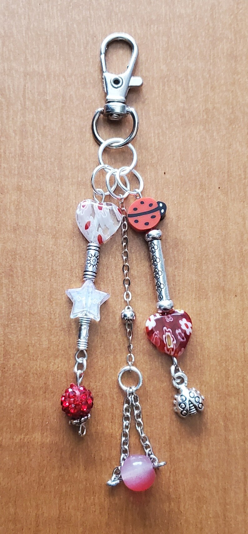 Red Ladybug Keychain Phone Charm - Etsy