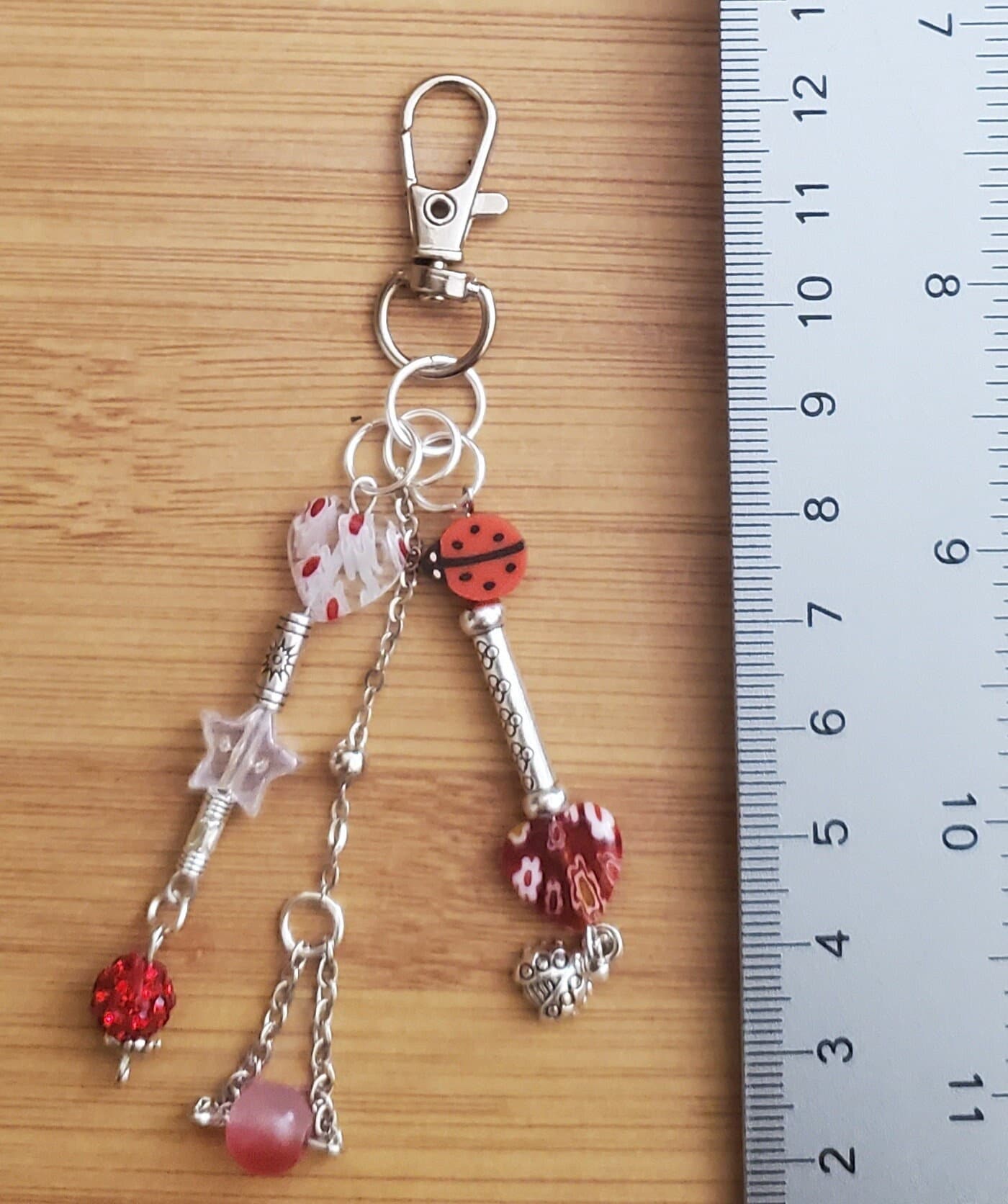 Red Ladybug Keychain Phone Charm - Etsy
