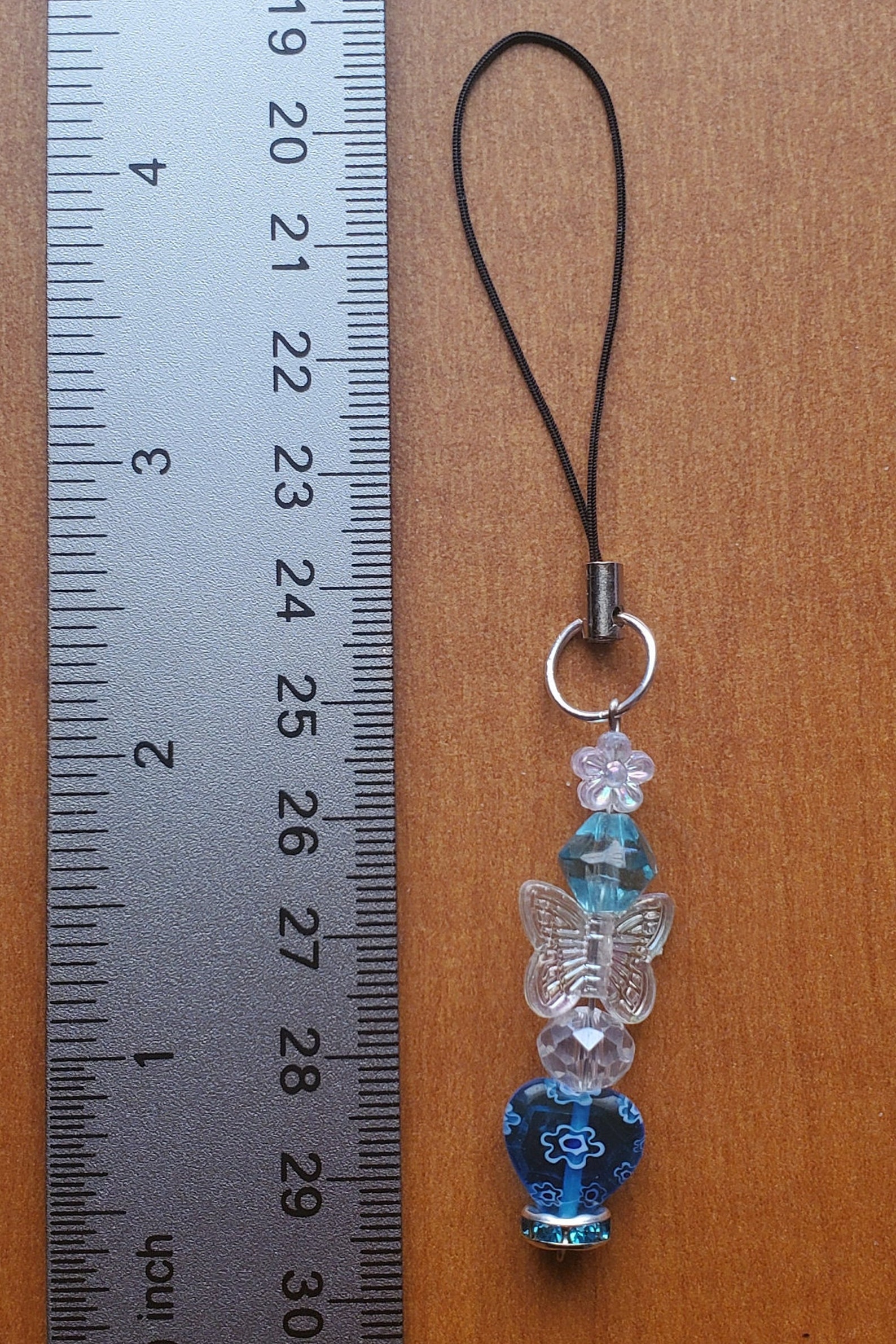 Blue Butterfly Keychain | Phone Charm - Etsy