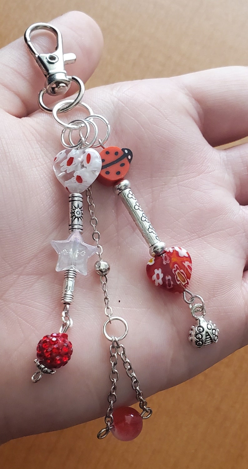 Red Ladybug Keychain Phone Charm - Etsy