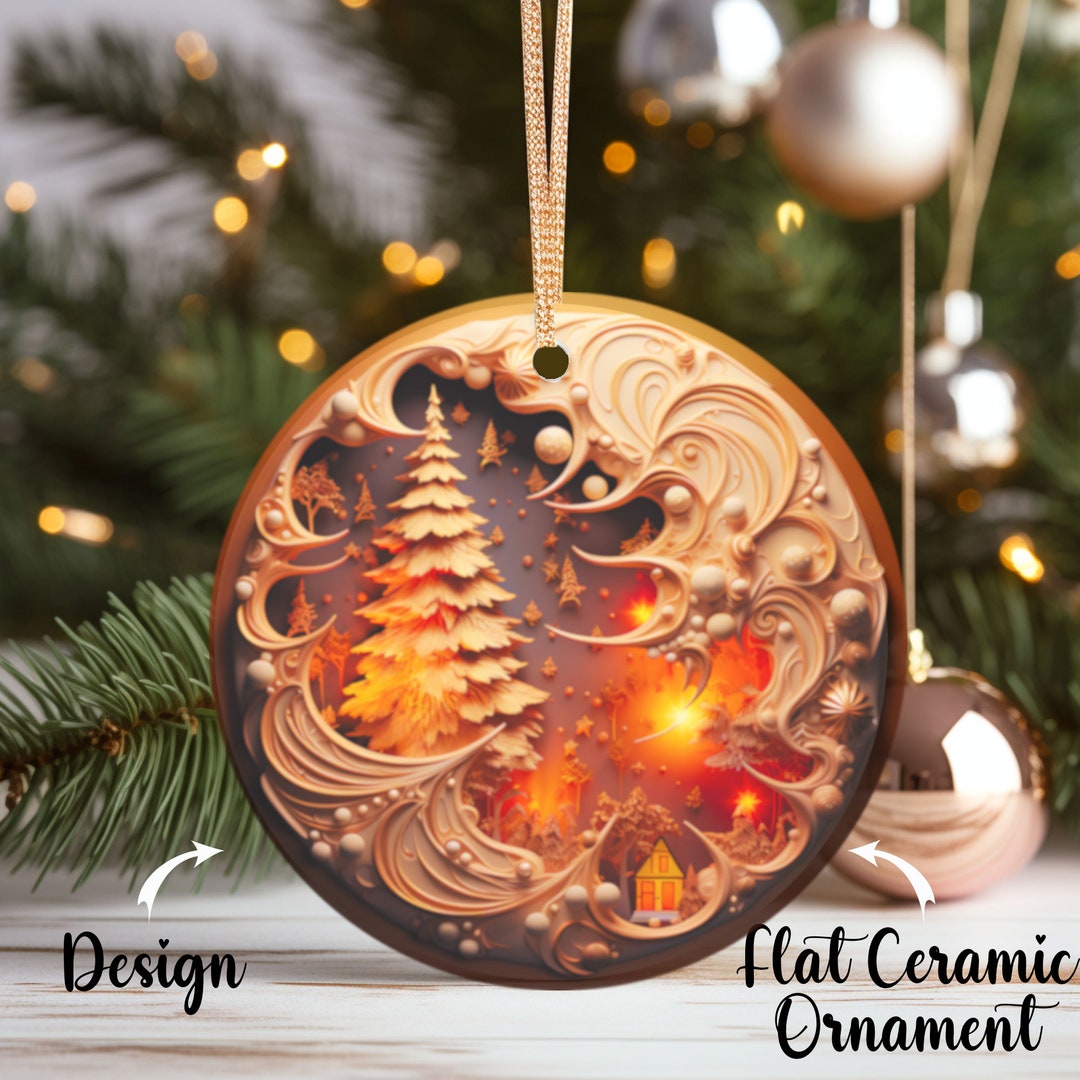 Christmas Golden Christmas Tree Ornament,christmas Decoration,ceramic ...