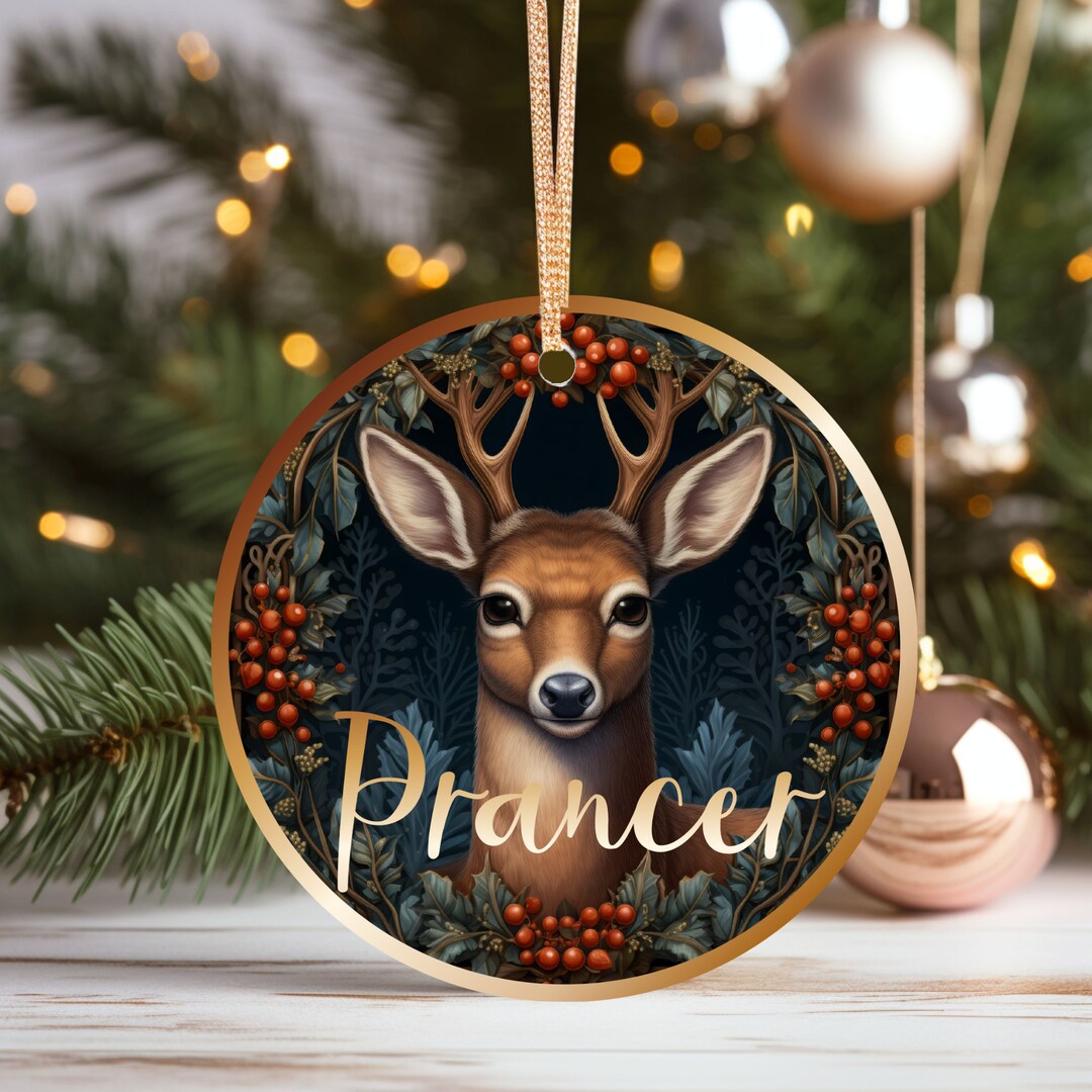 Captivating Reindeer Prancer Christmas Ornament, Holiday Decor & Gift ...