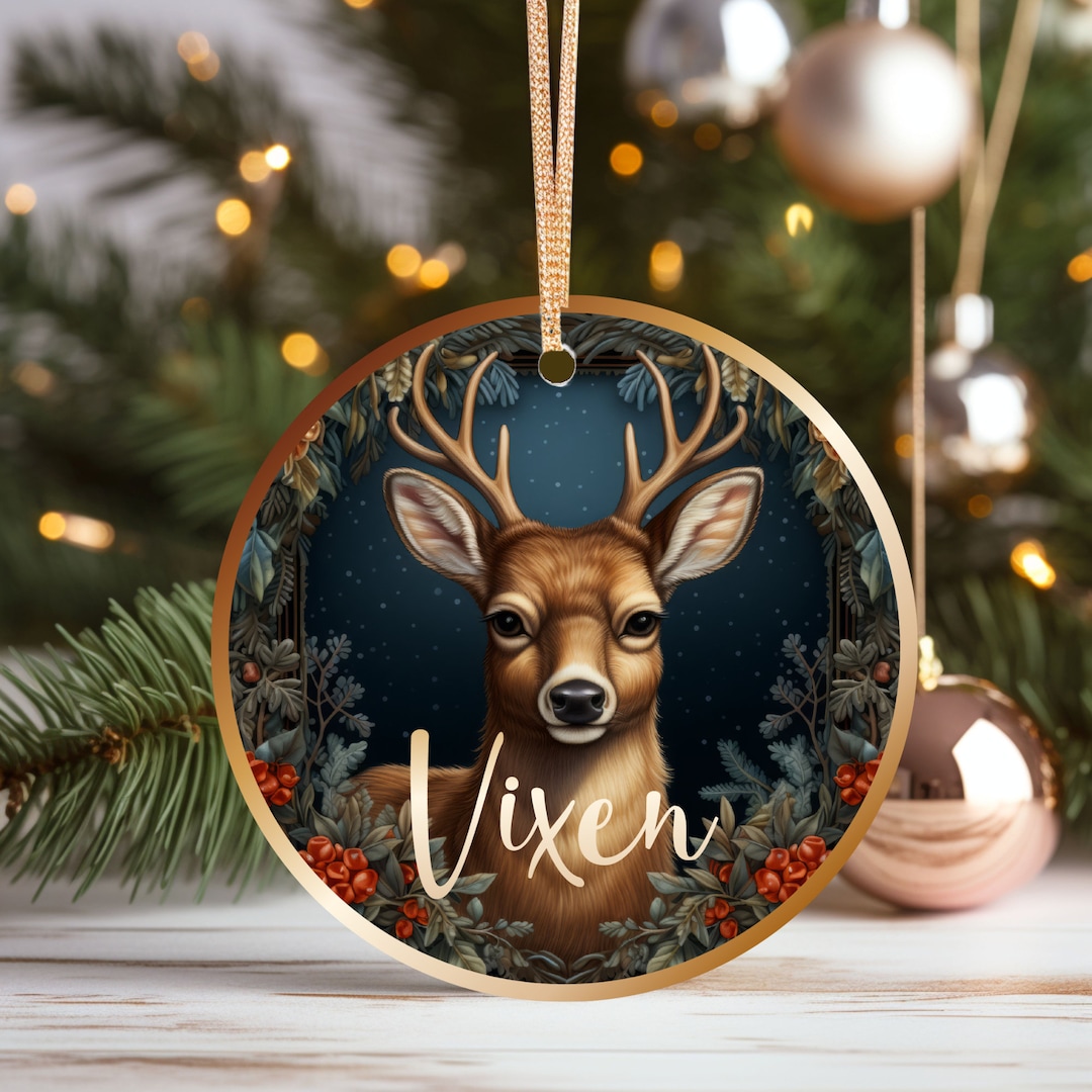 Captivating Reindeer Vixen Christmas Ornaments - Perfect Holiday Decor ...