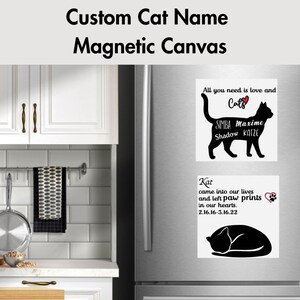 Custom Cat Name Magnetic Canvas - Etsy
