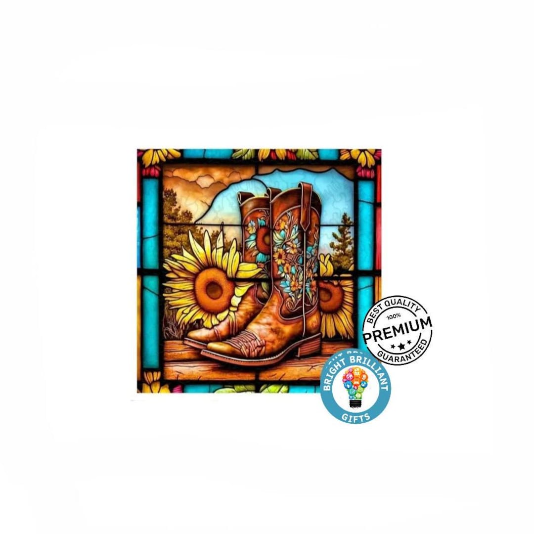 Cowboy Boots- Wooden Jigsaw Puzzle, Round, Uniquely-shaped Pieces ...