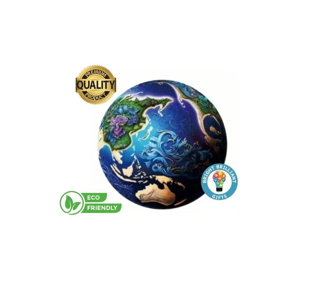 Planet Earth - Wooden Jigsaw Puzzle, Uniquely-shaped Pieces, Mentally ...