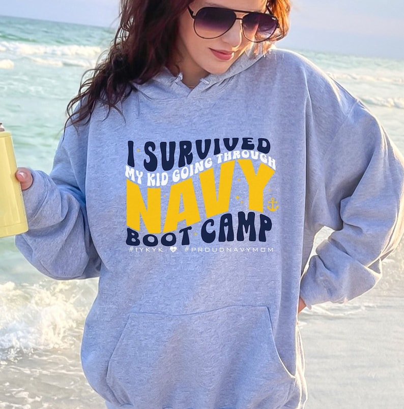 Navy Mom Sweatshirt, Mom Survived Navy Boot Camp, Navy PIR, Navy Boot ...