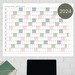 Printable 2024 Wall Calendar Instant Download 2024 Year at a Glance Big ...
