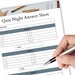 Quiz Night Answer Sheet, Work Party Game, Trivia Player Answer Card, Trivia Host Tools ...