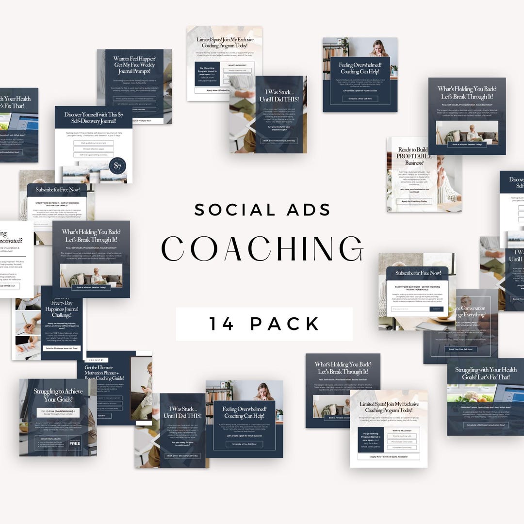 Coaching Ad Templates, Business Coach Canva Social Post, Life Coach ...