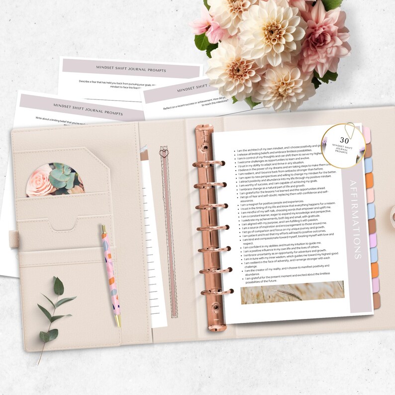 Mindset Shift Journal, Growth Mindset Personal Development Workbook ...