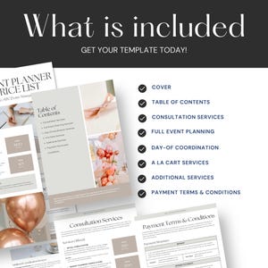 Event Planner Price List Canva Template, Editable Pricing Guide ...