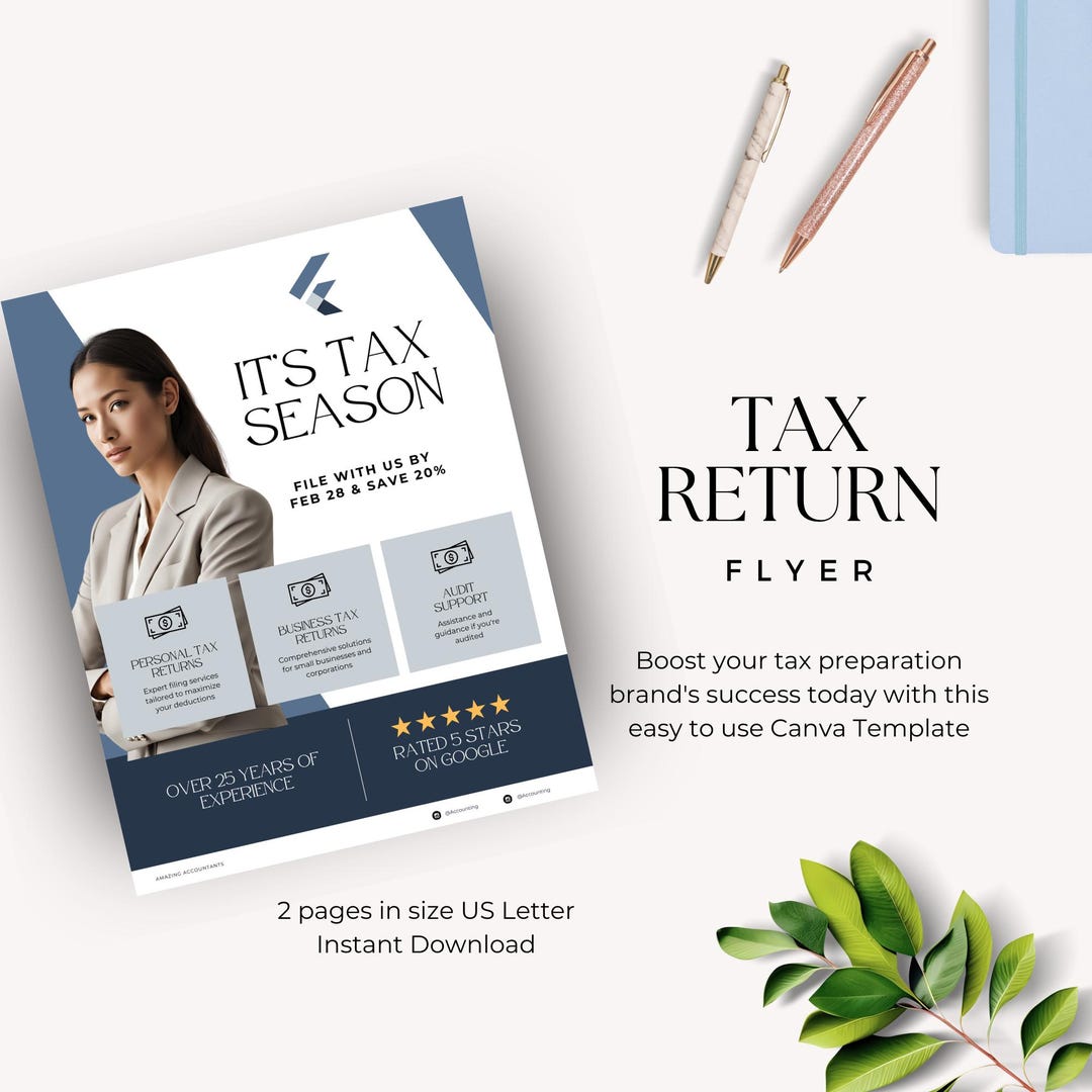 Tax Prep Flyer, Accounting Service Promotion, Tax Preparation Service ...