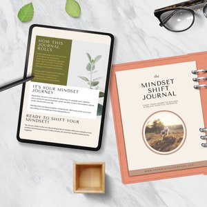 Mindset Shift Journal Growth Mindset Personal Development Workbook ...