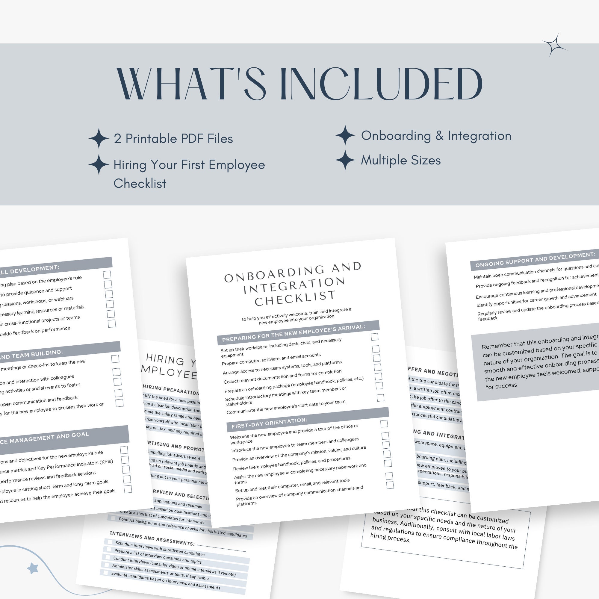 New Employee Bundle New Hire Checklist Onboarding and Integration HR ...