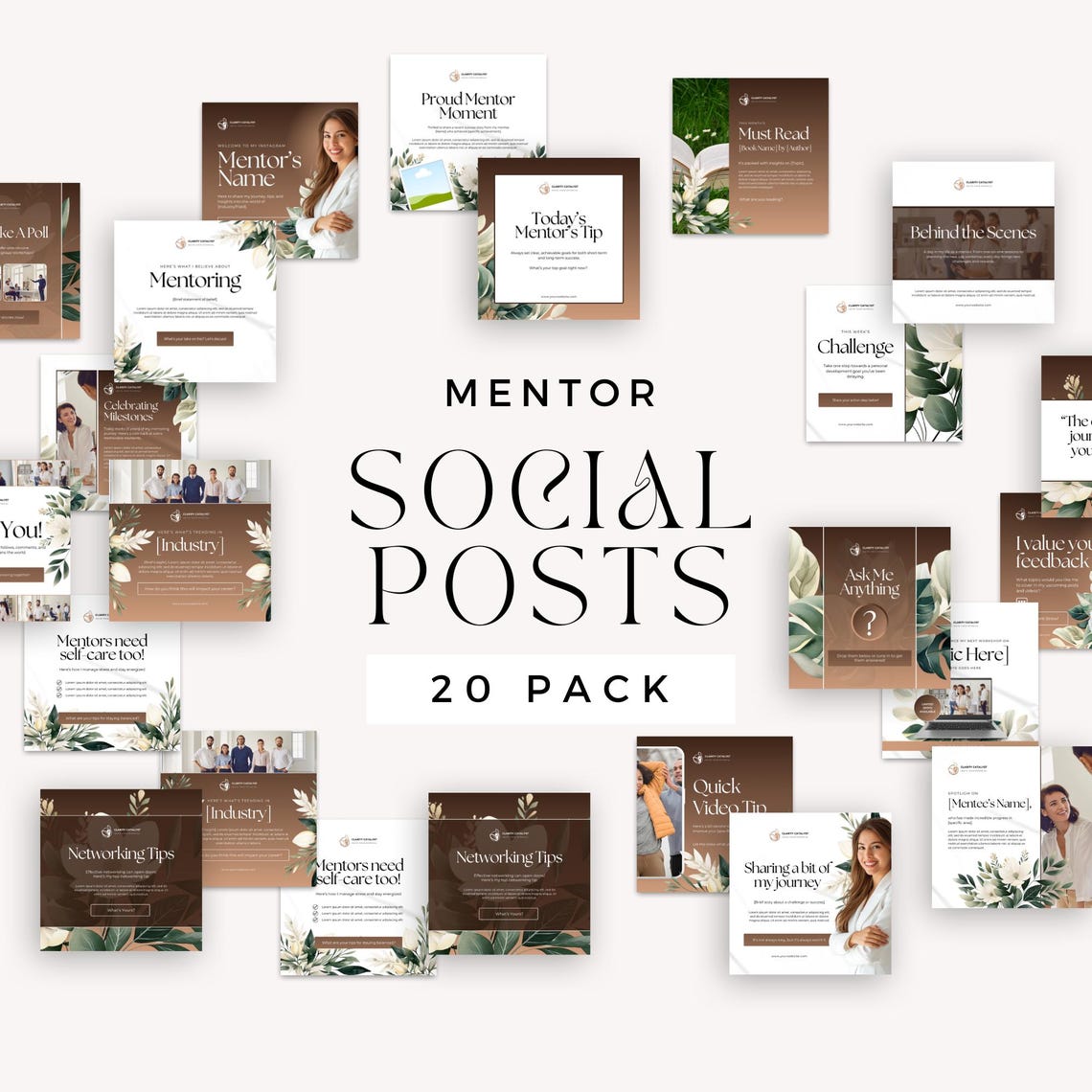 Mentor Social Media Post Template, Canva Template, Editable Instagram ...