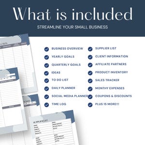 Small Business Planner, Printable Business Template Bundle, Business ...