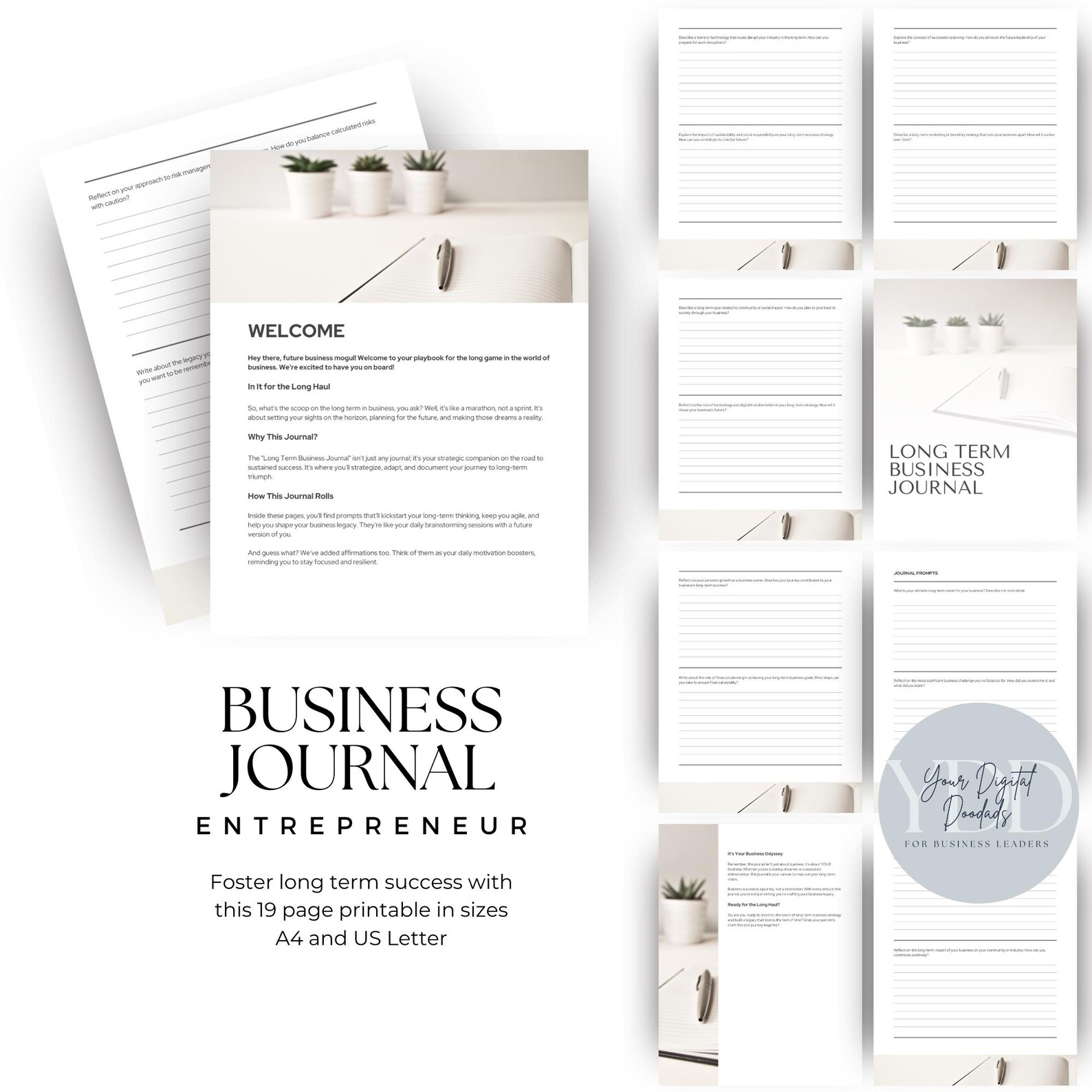 Business Journal for Entrepreneur, Journal Prompts, Business Launch ...