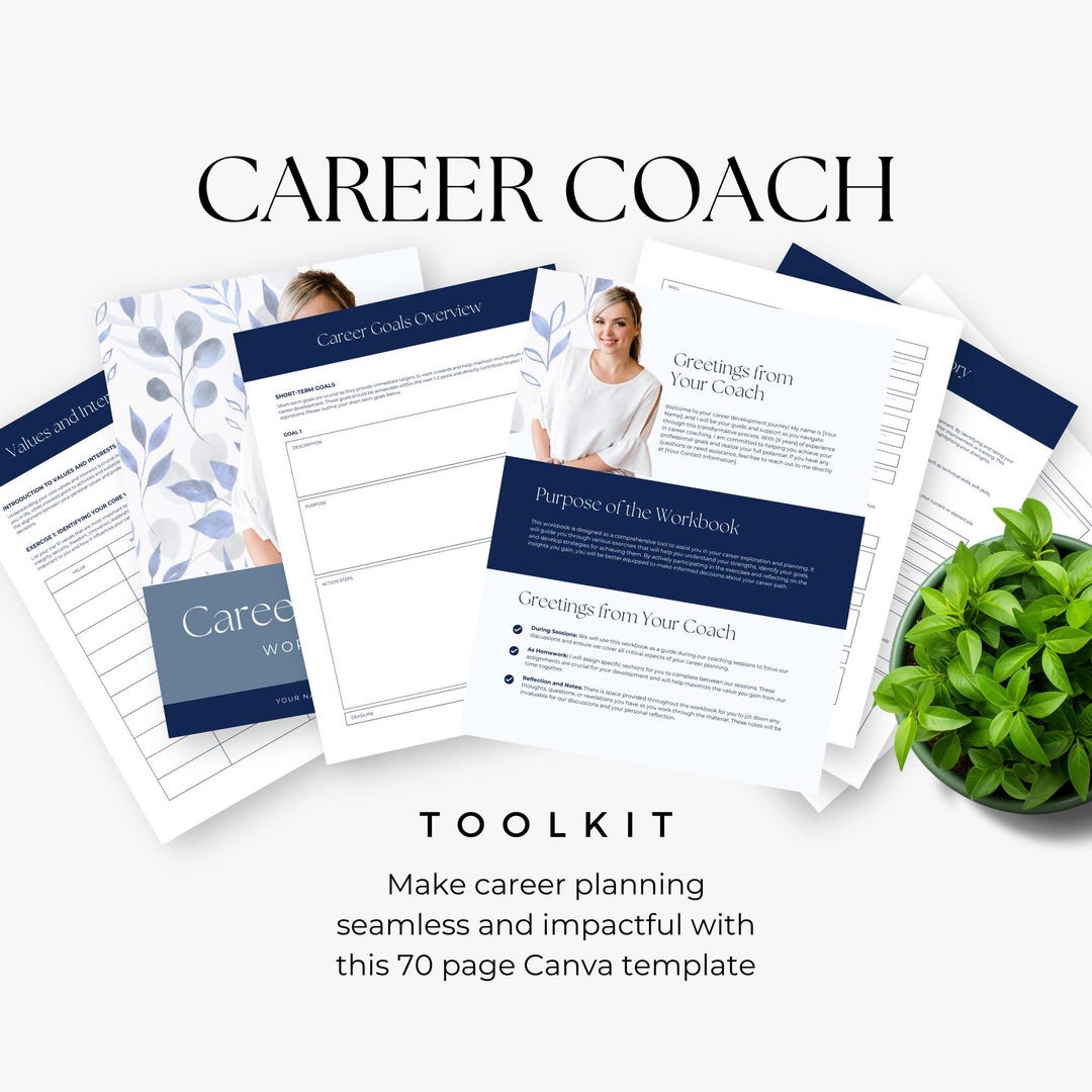Career Coach Toolkit, Canva Template, Coaching Tools, Job Search ...