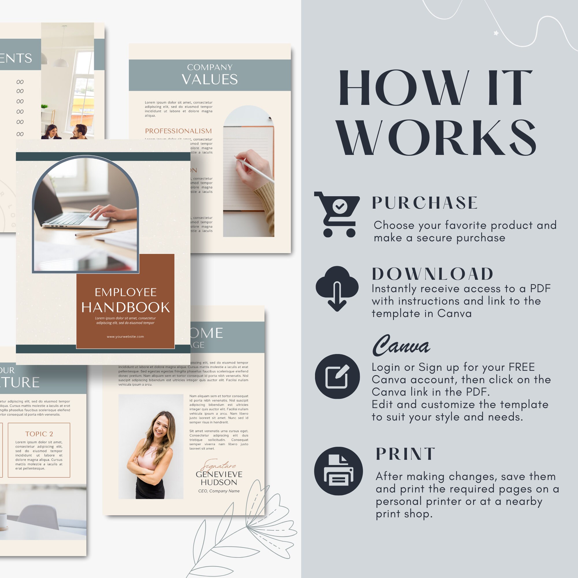 Employee Handbook Template Human Resources Templates Small Business ...