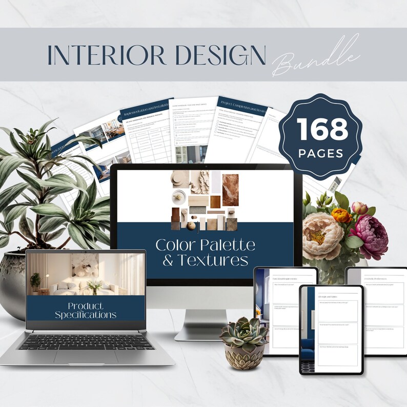 Ultimate Interior Design Bundle Canva Templates, Interior Decorator New ...