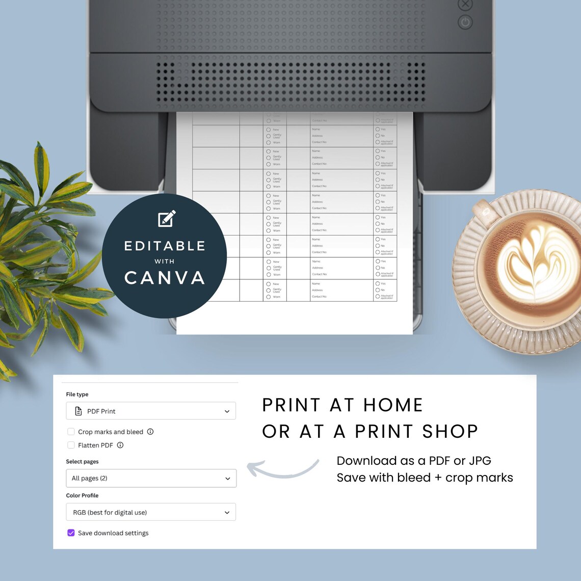 Professional Organizer Forms Canva Template, Home Organization ...
