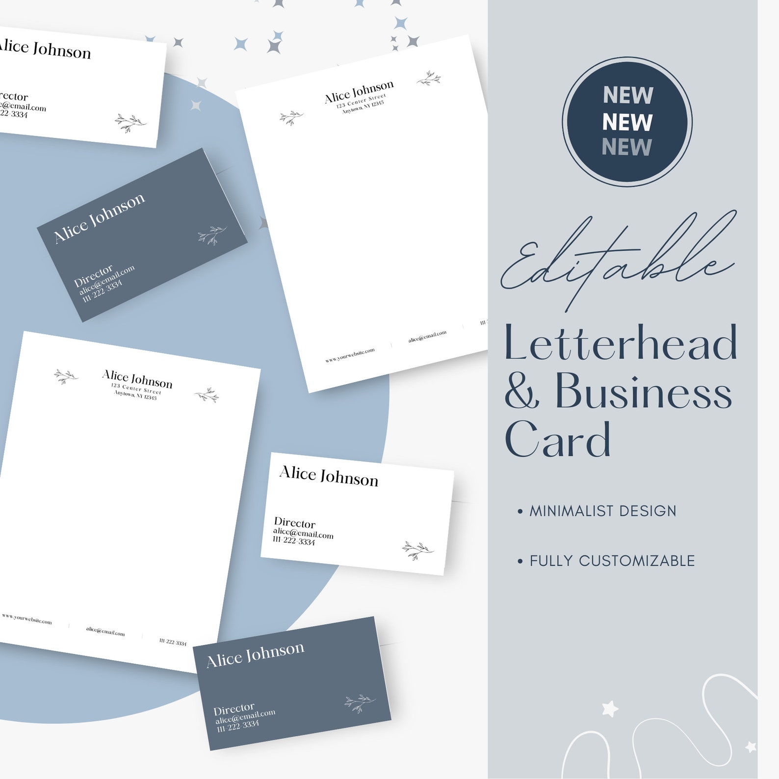 Editable Business Letterhead & Card for Professional Organizers ...
