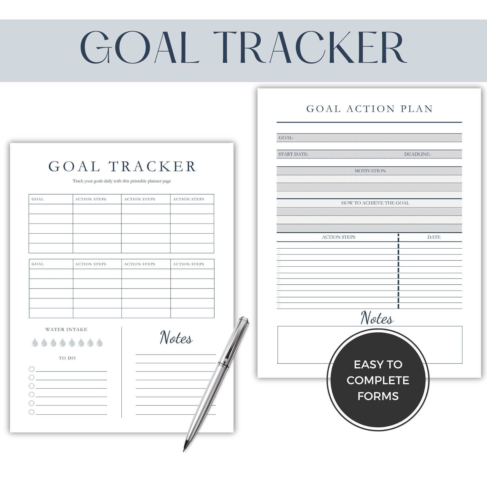 Goal Setting Tracker, Goal Planner for Success, Habit Tracker Goal ...