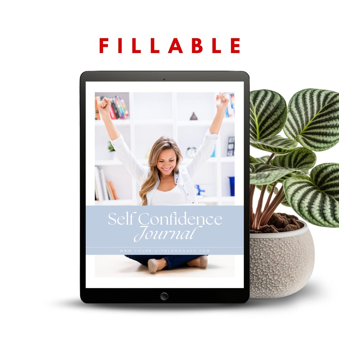 Self Confidence Journal PDF, Fillable Self Care Planner, Therapy ...