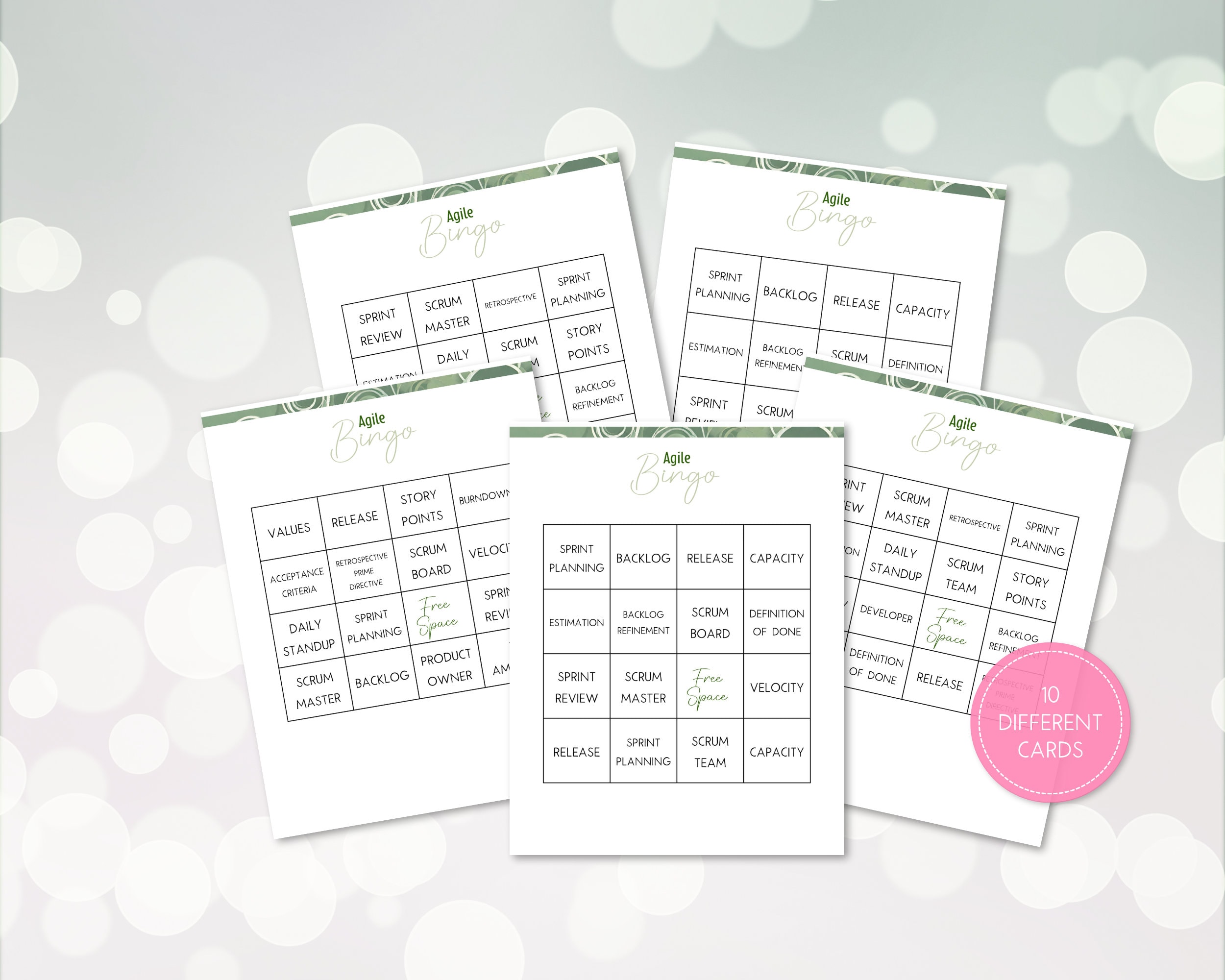 Agile Bingo Game Retrospective Activities Scrum Master Software ...