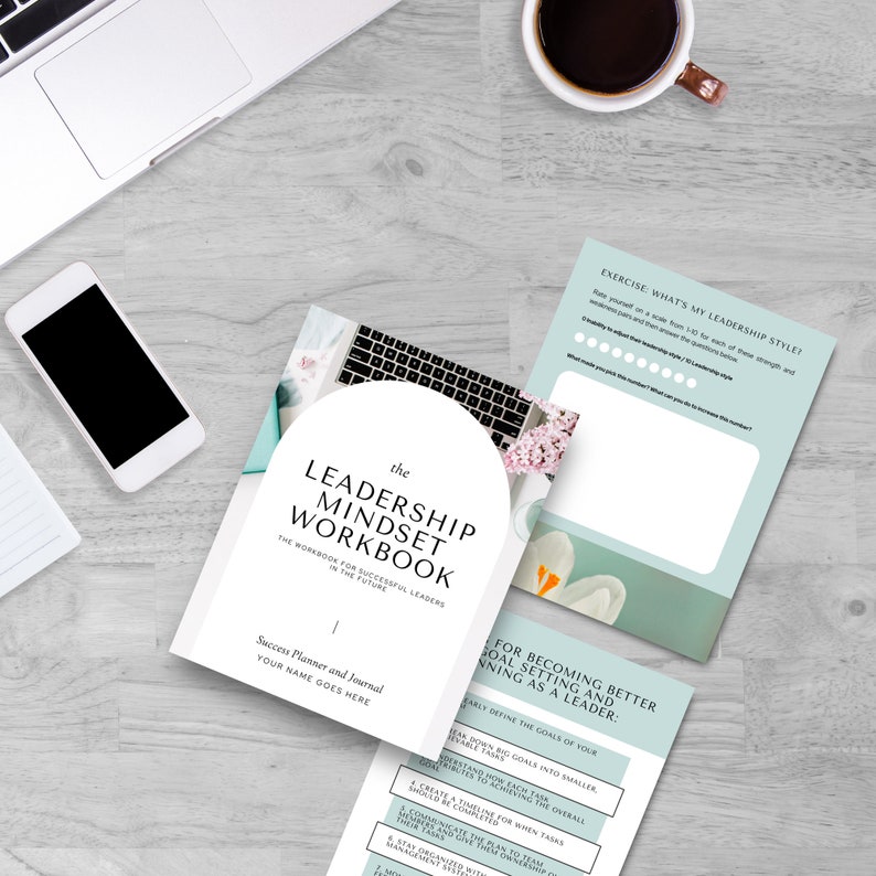 Leadership Mindset Workbook Template Success Planner Leadership ...