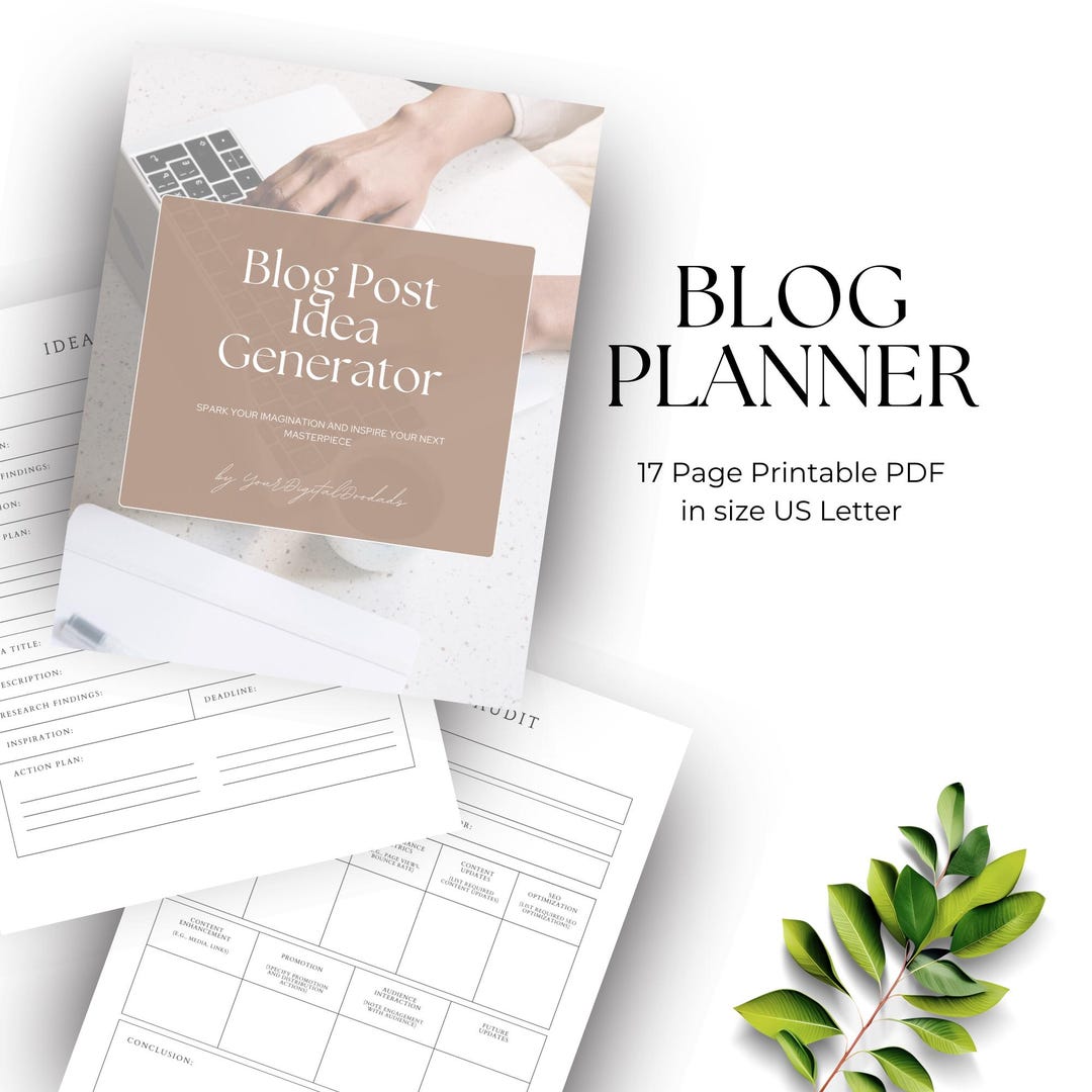 Printable Blog Planner, Content Planning Template, Blog Post Outline ...