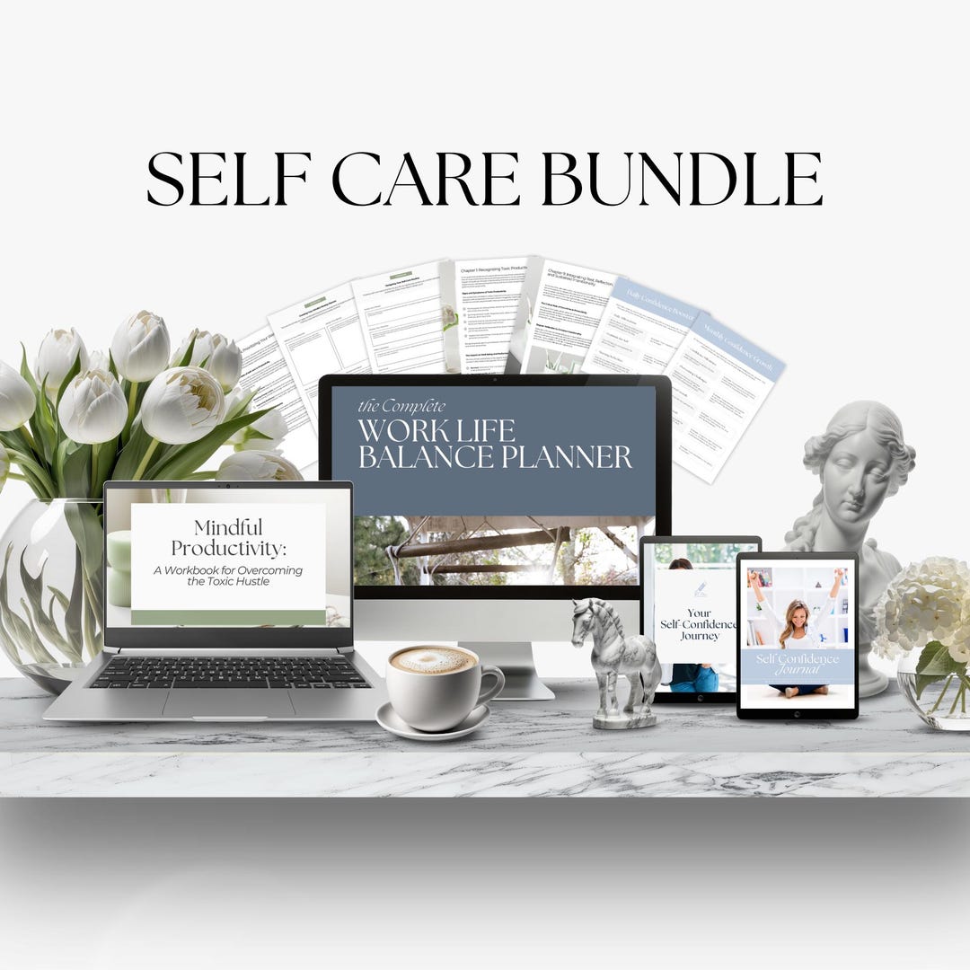 Entrepreneur Self-care Bundle: Work Life Balance Planner, Confidence ...