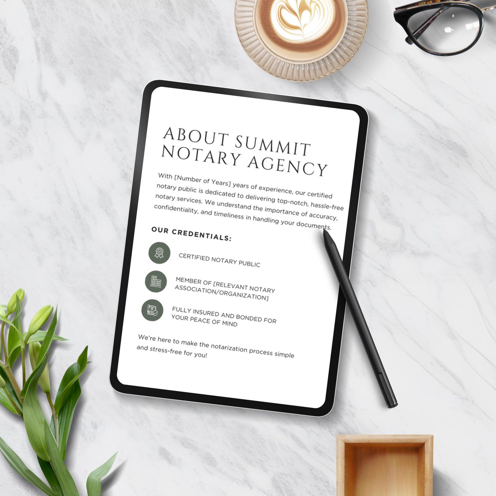Editable Notary Website Canva Template for Professional Notary and ...