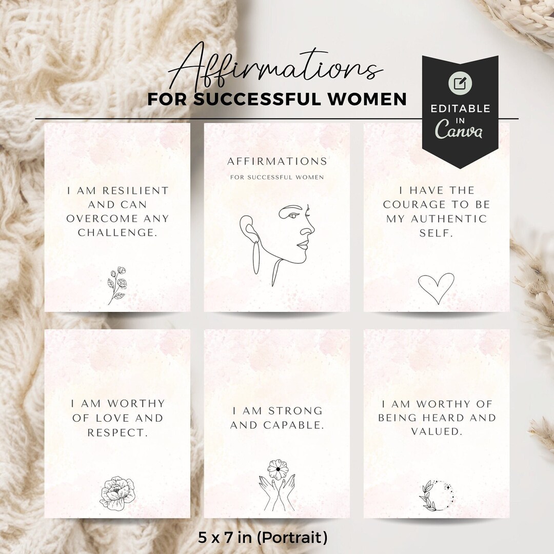 25 Affirmations for Successful Women, Positive Quotes Encouragement ...