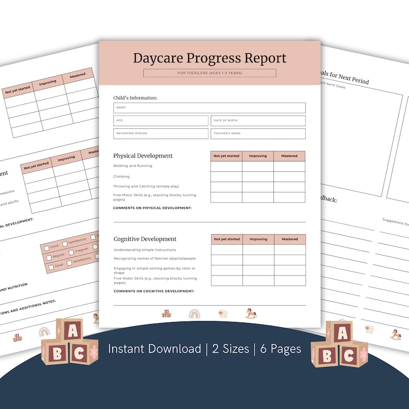 Preschool Assessment Form - Etsy