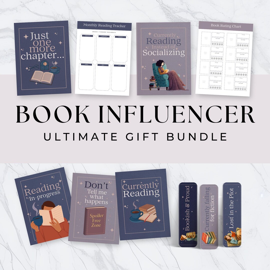 Book Influencer Canva Template Gift, Bookstagram Kit, Shelf Labels ...
