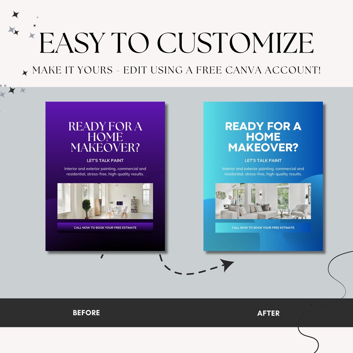 Painter Social Media Kit, Instagram Posts for Painting Business ...