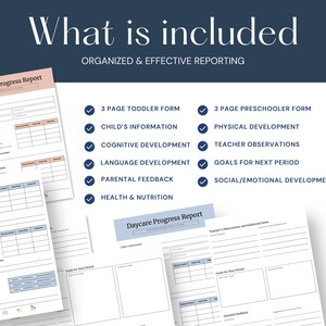 Daycare Progress Report Printable PDF, Student Assessment Template ...