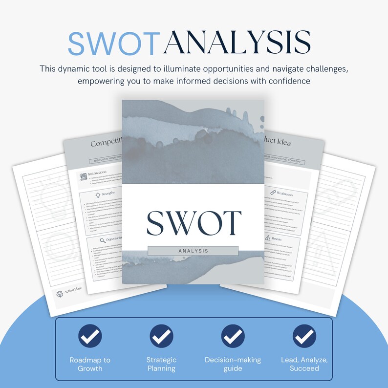 SWOT Analysis Printable Pdf, Competitive Guide, Marketing Business ...